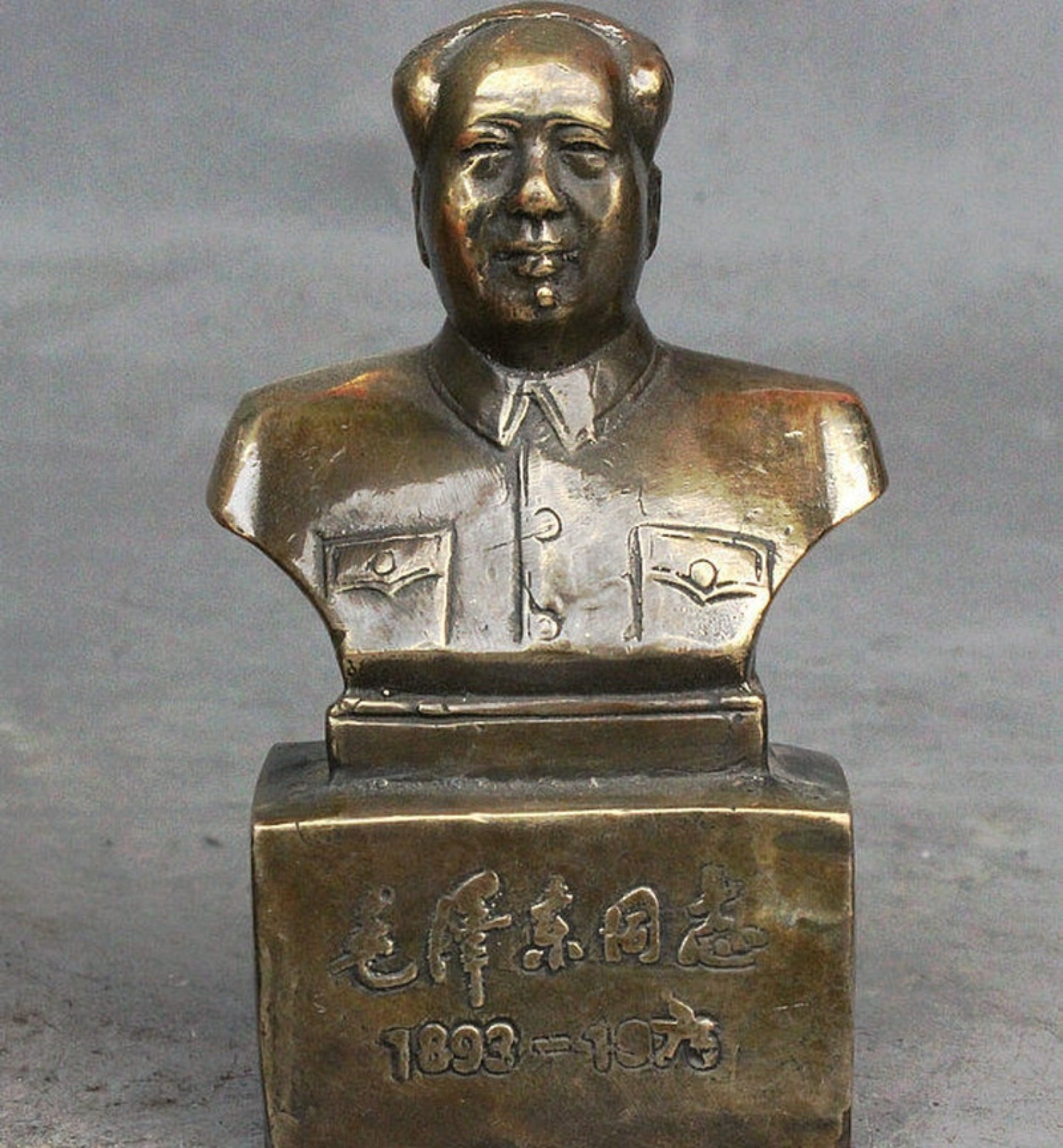 4-Inch bronze statue of Mao Zedong, Chinese great leader and statesman ...