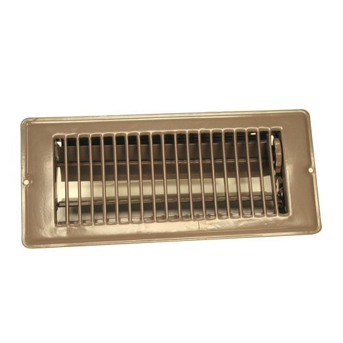 4-Inch x 10-Inch Steel Floor Register with 1-5/16 Inch Drop, Brown, 1 ...