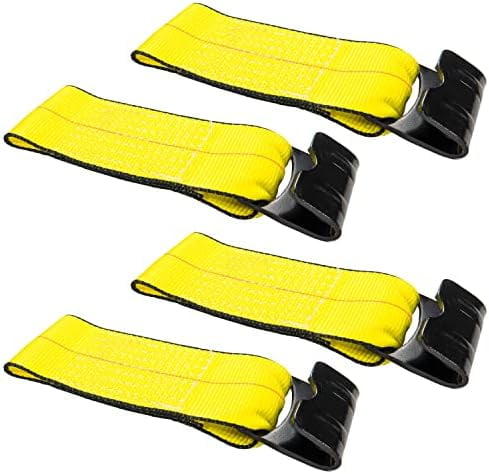 4 Inch x 11 Inch Yellow Fixed End with Flat Hook and Bolt Loop, Use to ...