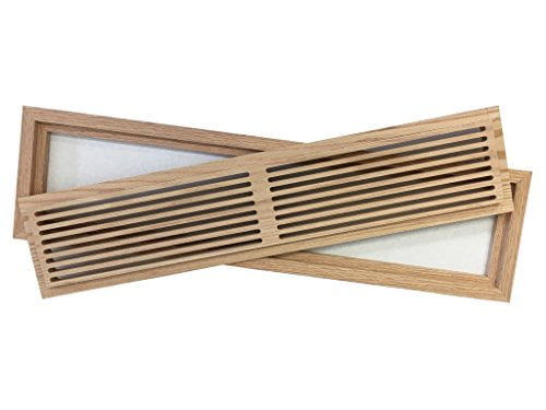 4 Inch x 30 Inch White Oak Hardwood Vent Floor Register Flush Mount ...