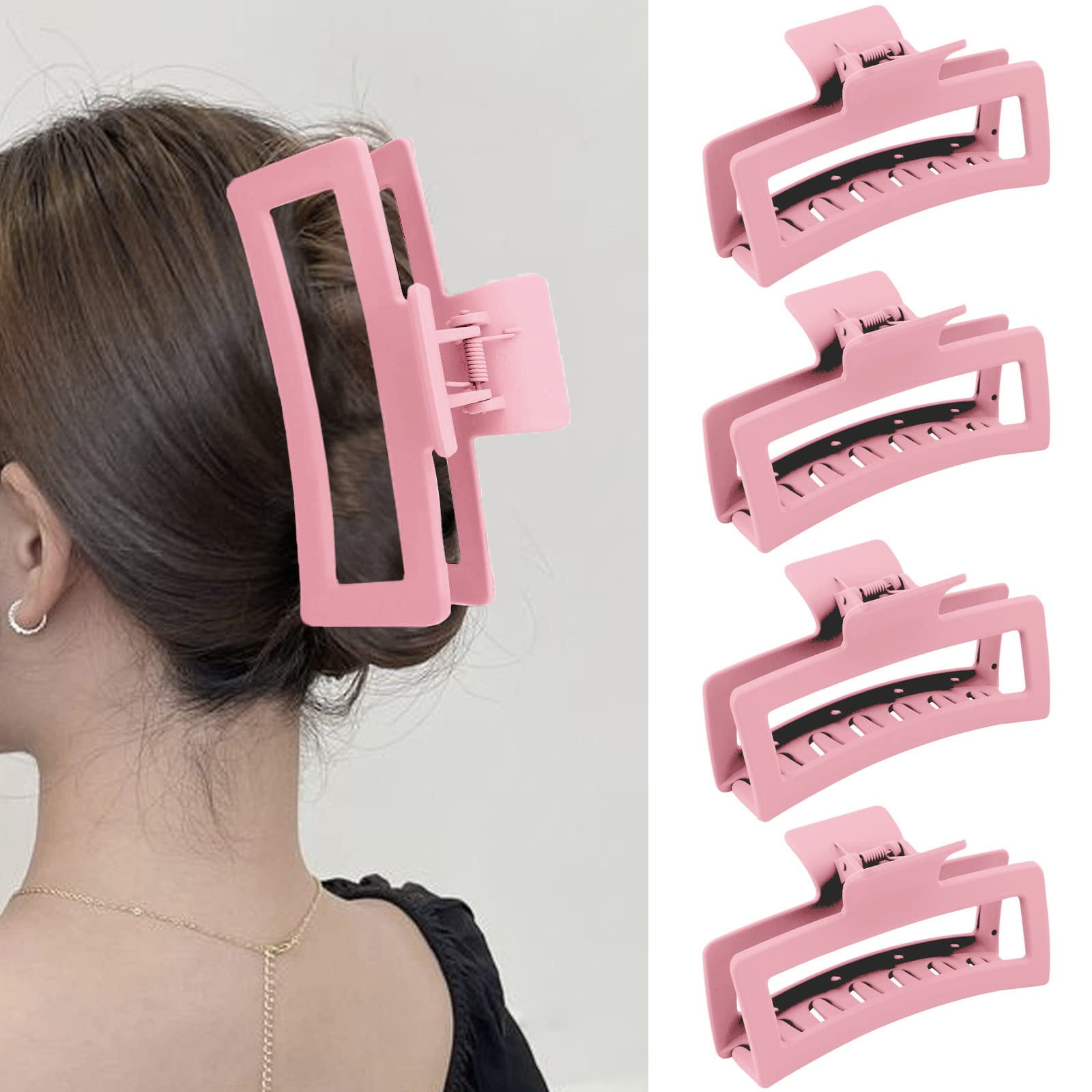 4 Inche Extra Large Claw Clips for Thick Hair and Long Hair, 4 Pack ...