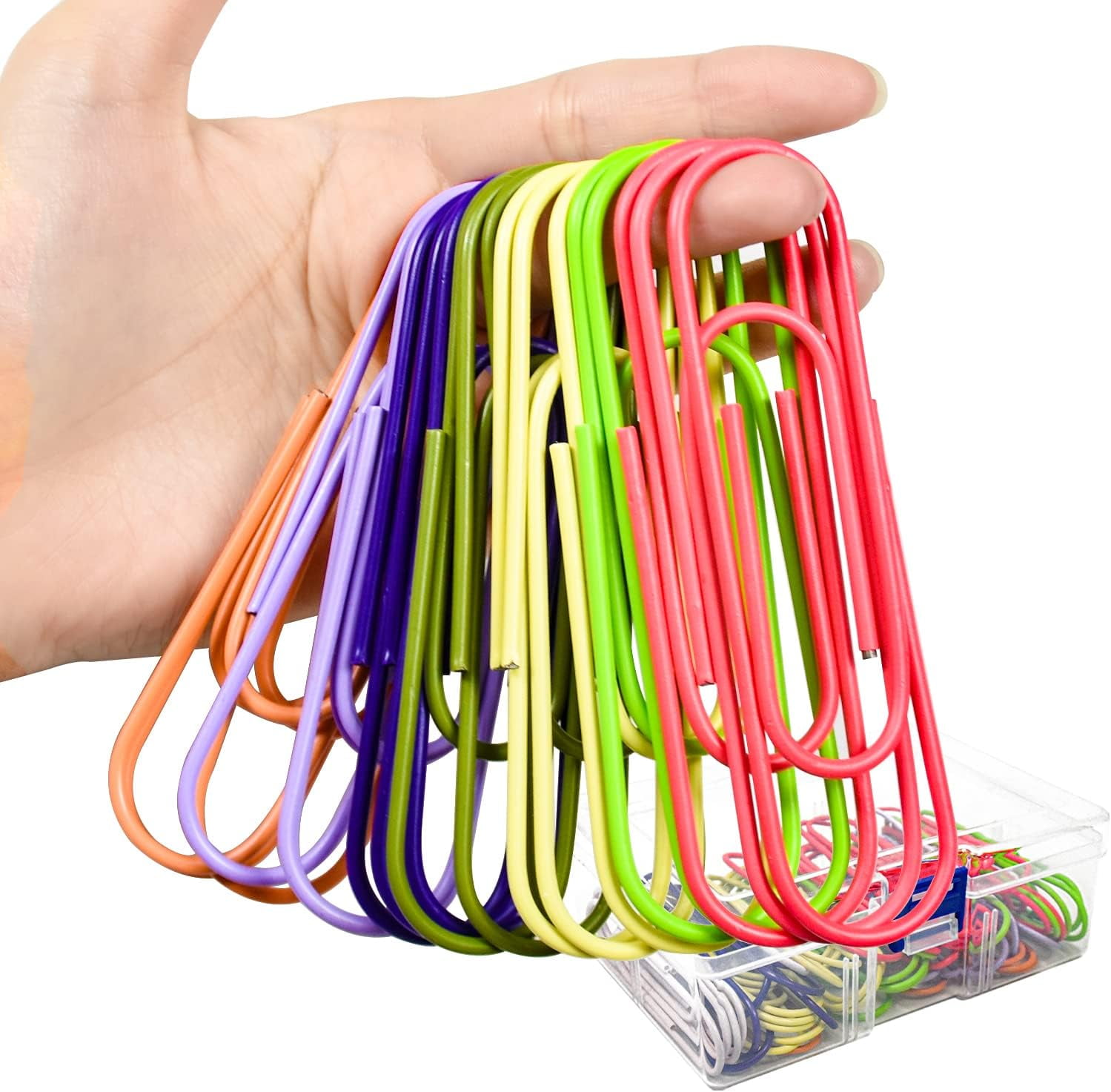 4 Inche Mega Large Paper Clips 50 Pack Extra Large Jumbo Multicolored ...