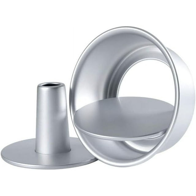 4 Inches Aluminum Angel Food Cake Pan Round Cake Pans with Removable ...
