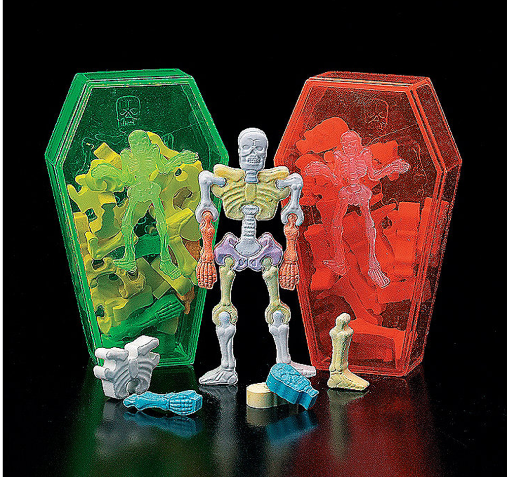 4" Interlocking Skeleton Bones Candy Coffin Packs – 12 Ct, 11 oz ...