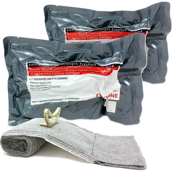 Ever One 4" Israeli Emergency High Strength Compression Bandage, 2pk ...