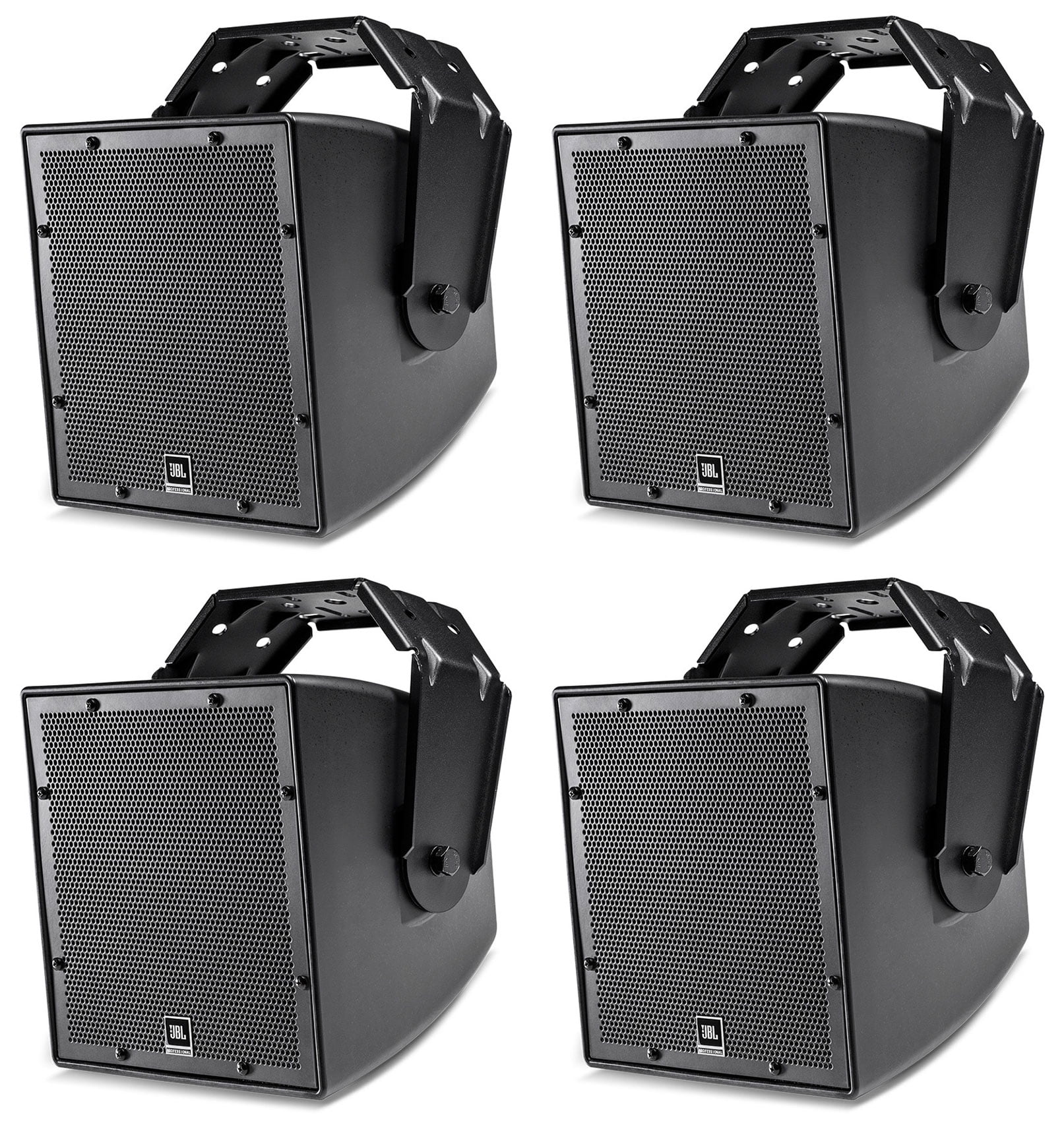 (4) JBL AWC62-BK 6.5" 120 Watt Black Indoor/Outdoor 70V Commercial ...