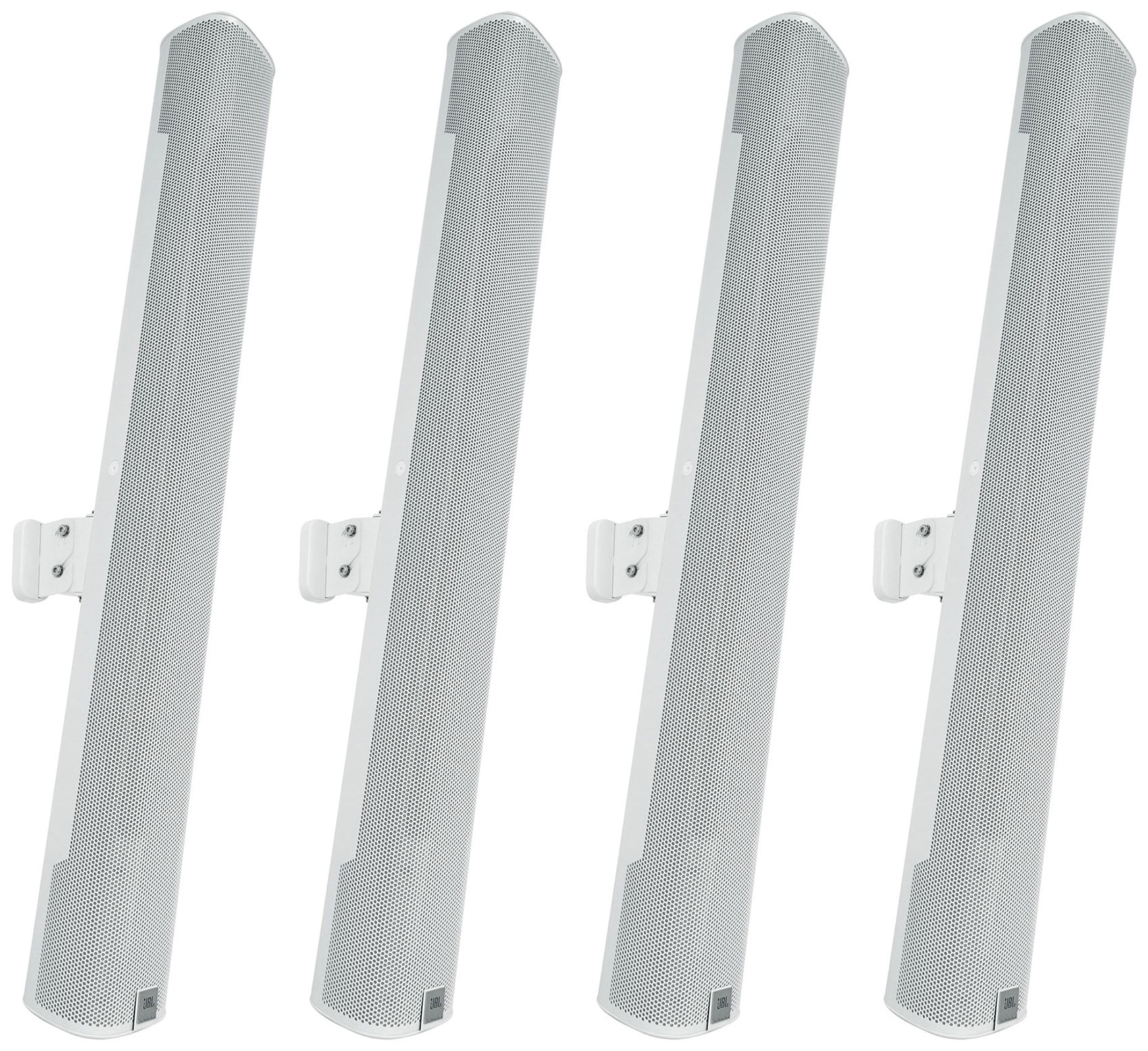 (4) JBL COL800-WH 32" White 70V Commercial Slim Column Wall Mount Array ...