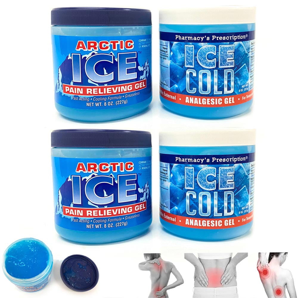 4 Jars 32oz Therapeutic Menthol Gel Topical Analgesic Pain Reliving ...