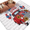 4 of July Area Rug 5x7 Washable Rug Non Slip American Flag Truck ...