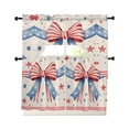 4 of July Kitchen Curtains Set for Windows 3 Piece Cafe Curtains 36 ...