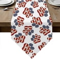 4 of July Table Runner Linen Burlap Table Runner 120 Inches Long Red ...