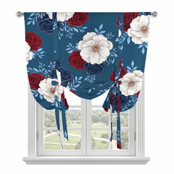 4 of July Tie Up Curtains for Window, Thermal Insulated Balloon Shade ...