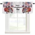 4 of July Valances for Windows Farmhouse Kitchen Curtains Valances Rod ...