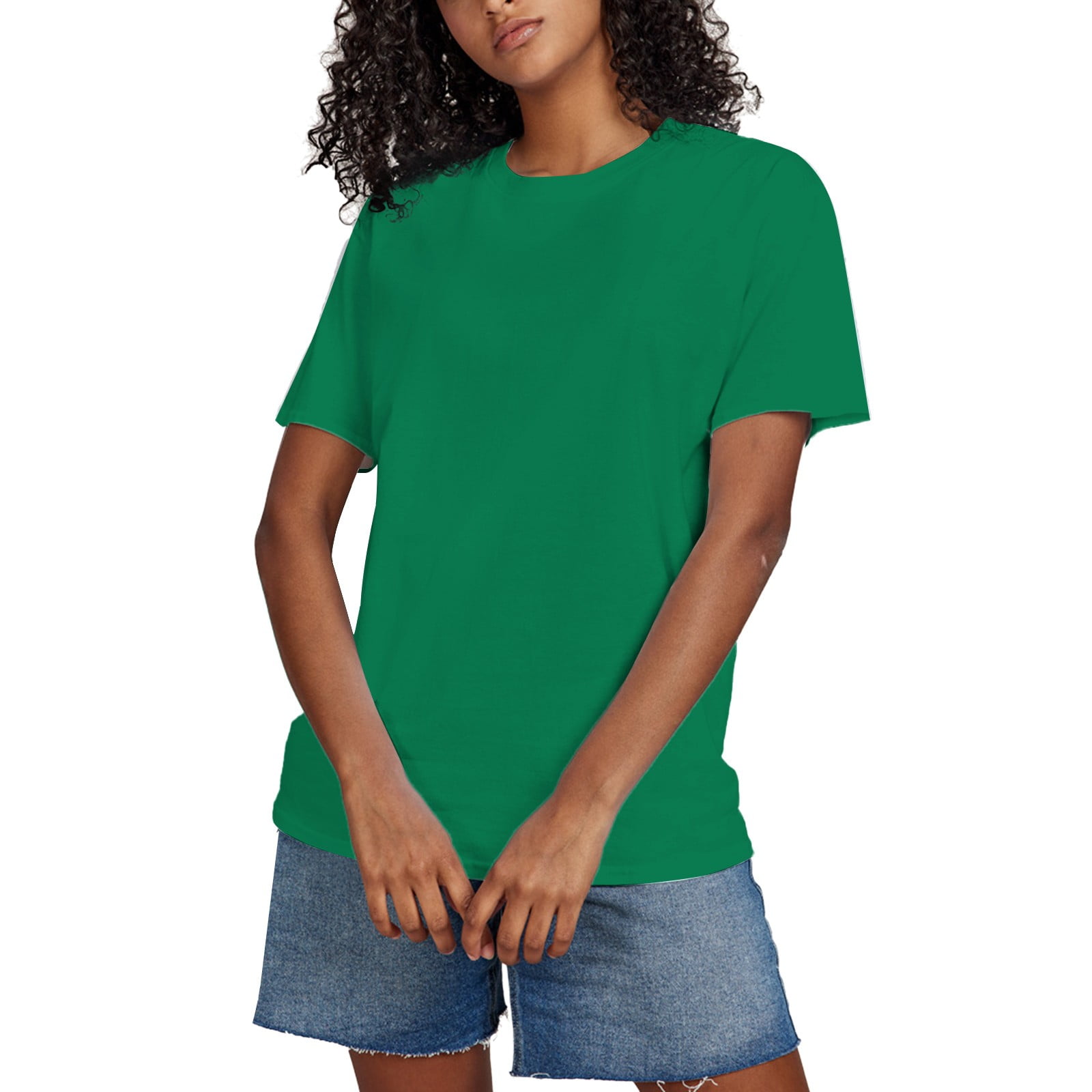 4/July White Long Sleeve Shirts for Women Dressy 230G Pure Cotton Cylinder Seamless Short ...