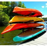 4 Kayak Dock Storage Rack, Heavy-Duty Metal Stand, 400 lbs, Outdoor ...
