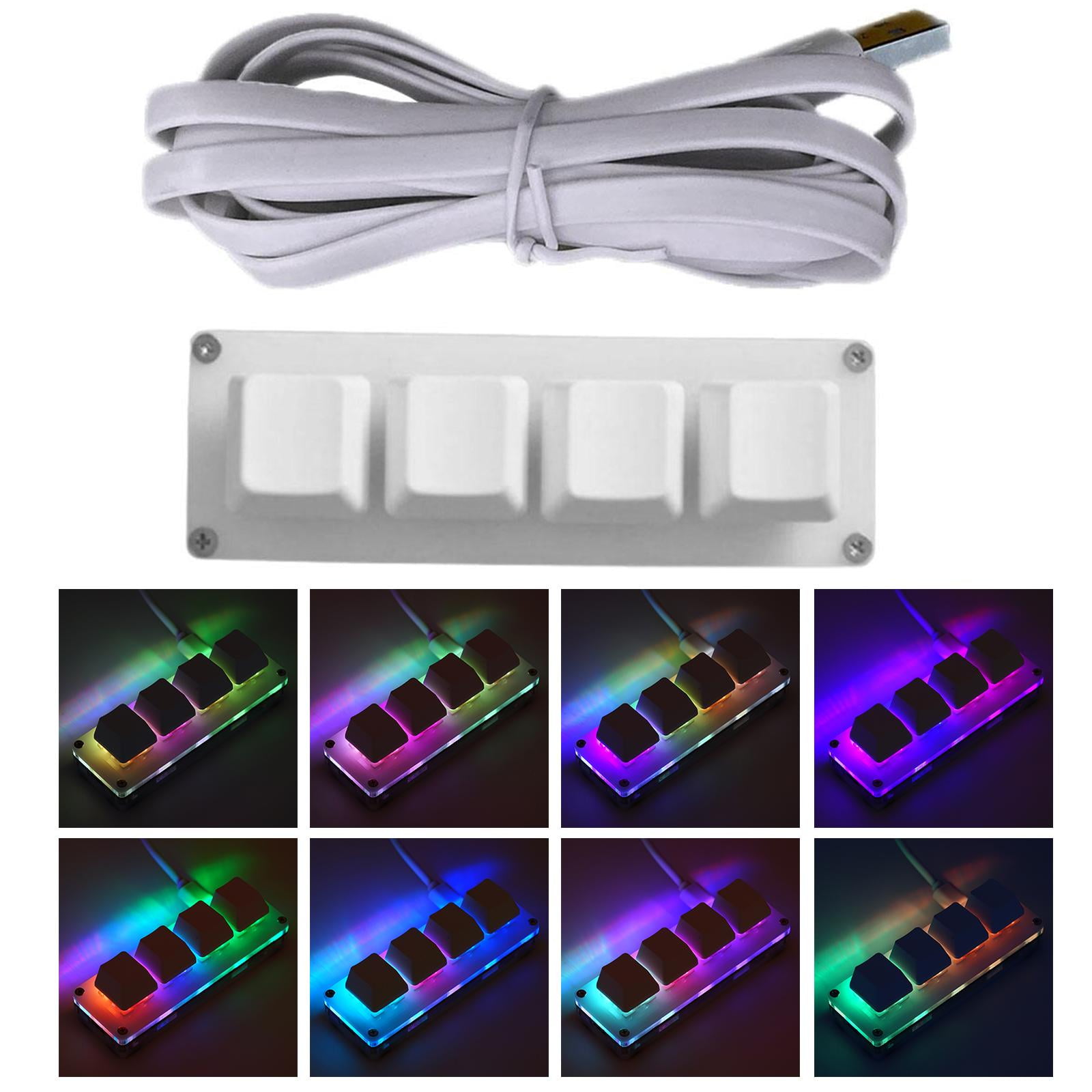 4-Key USB Mini Mechanical Keyboard Custom Shortcut Macro Programmable ...