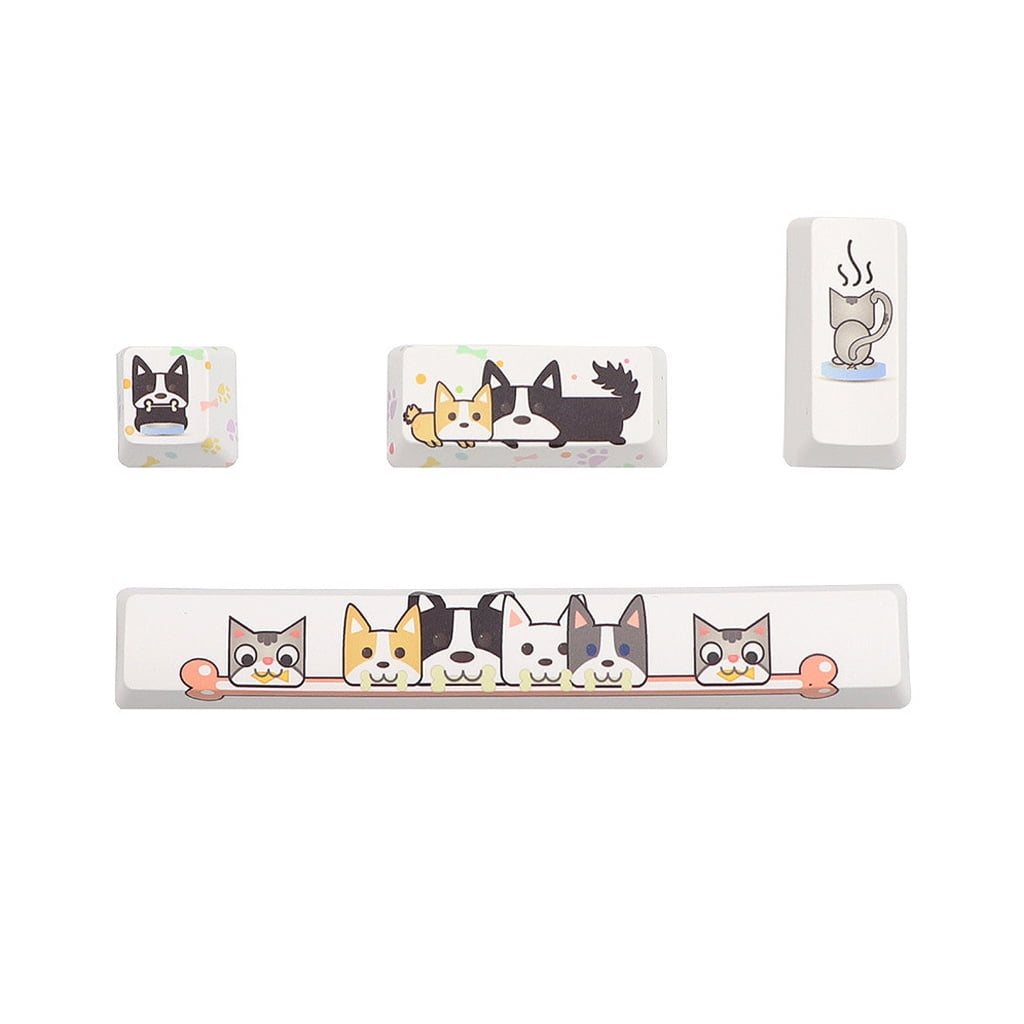 4 Keycap Set Keyboards Keycaps 6.25U Five Sides 4 keys Dye-subbed ...