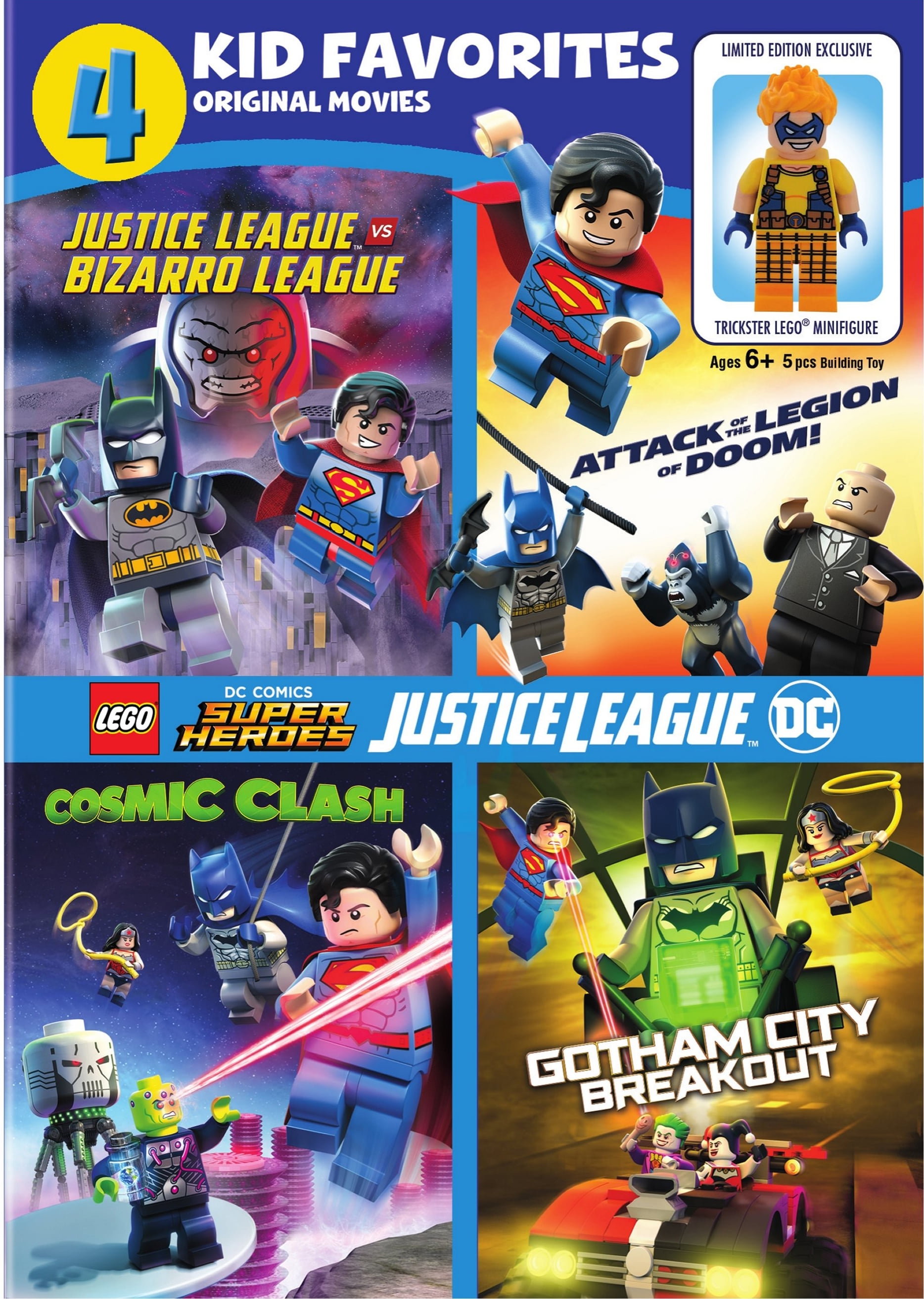 4 Kid Favorites: LEGO DC Super Heroes (DVD + Toy) [DVD] - Walmart.com