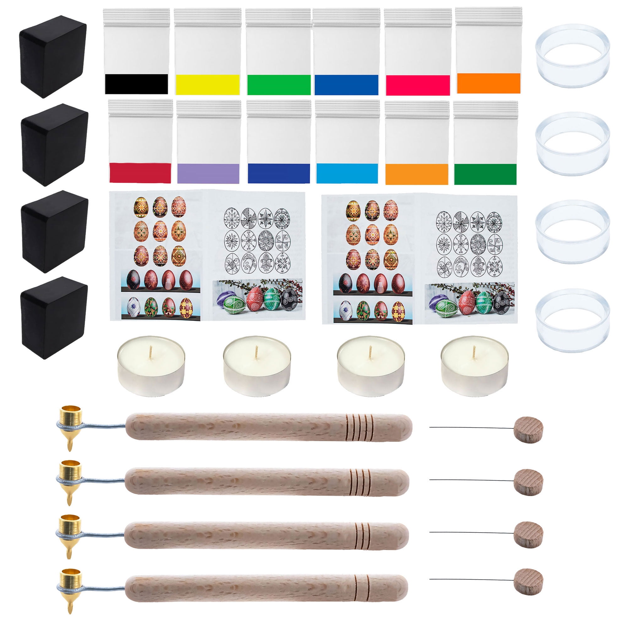 4 Kistka Pens, 12 Dyes, 4 Beeswax, 4 Stands, 4 Wires, 4 Candles, 2 ...