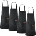 4 Kitchen Aprons With Pockets Adjustable Waterproofton Striped Apron ...