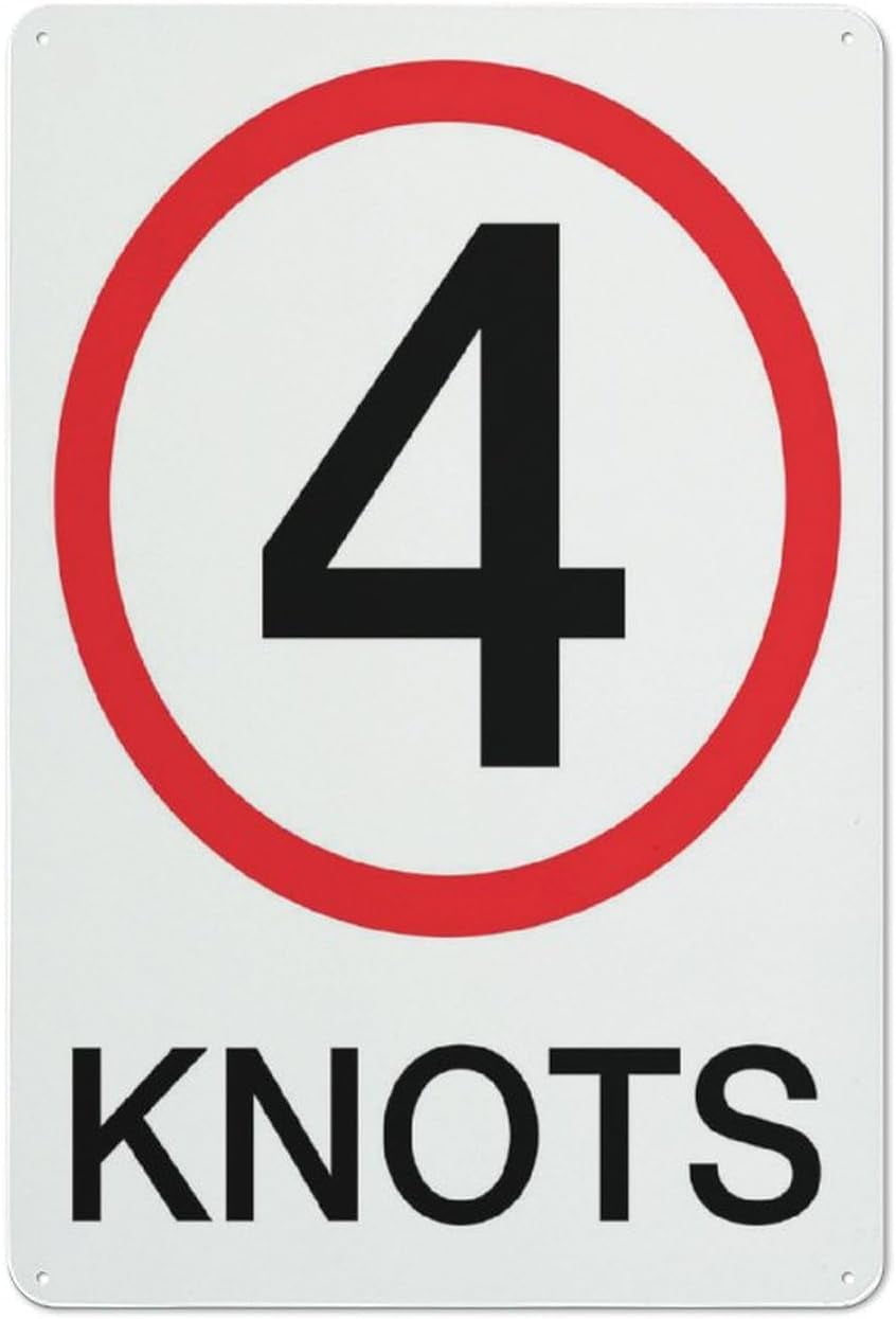 4 Knots Sign 12 X 8 Inches Aluminum Sign Reflective - Uv Protected ...