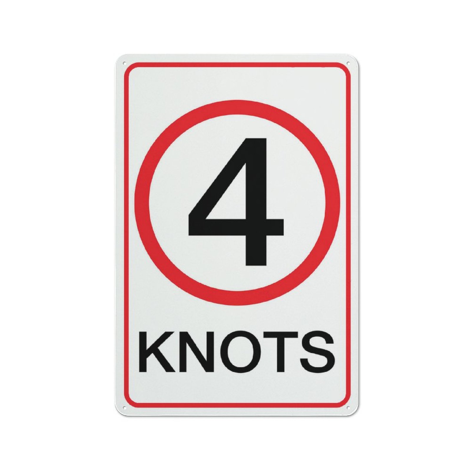 4 Knots Sign 8X12 Inch Rust Free Aluminum Easy To Read & Sturdy Keep ...