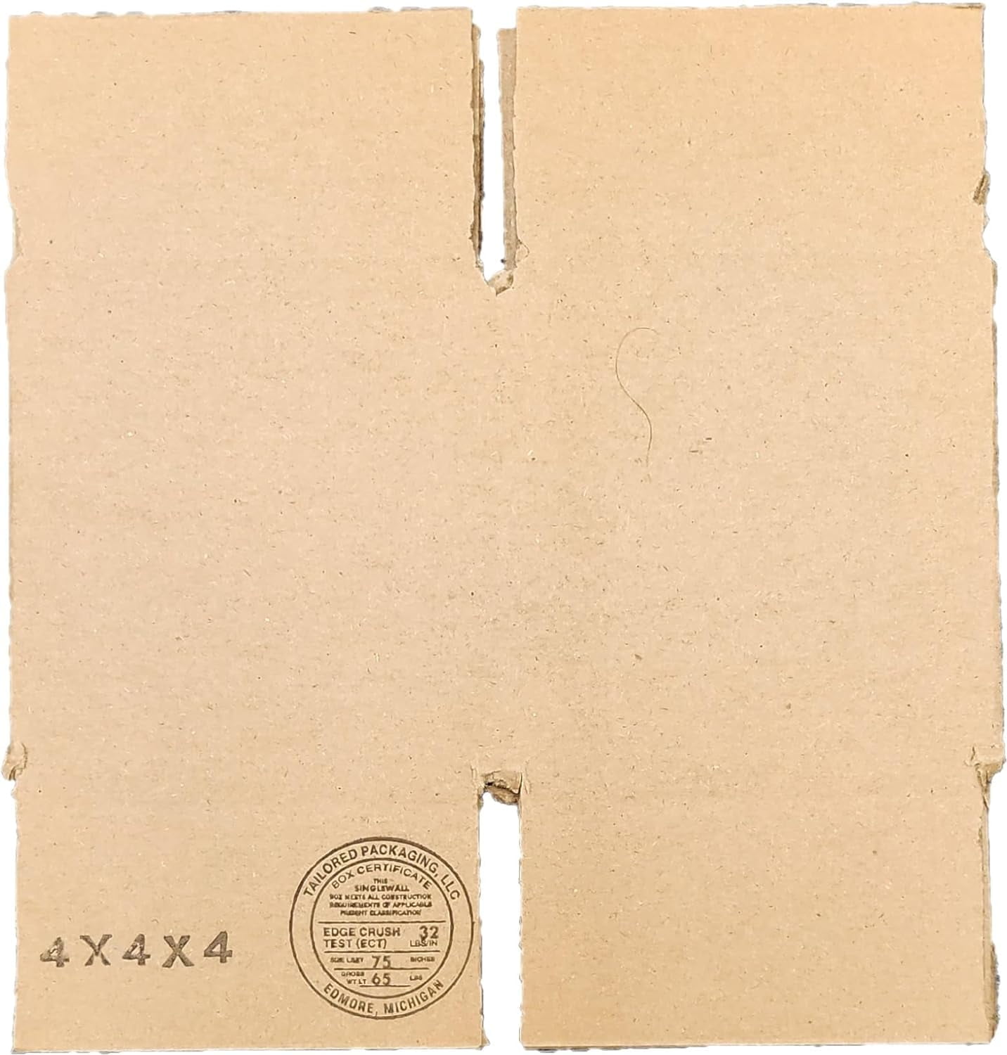 4"L x 4" W x 4" H, 100 Pack Tailored Packaging Corrugated Shipping ...