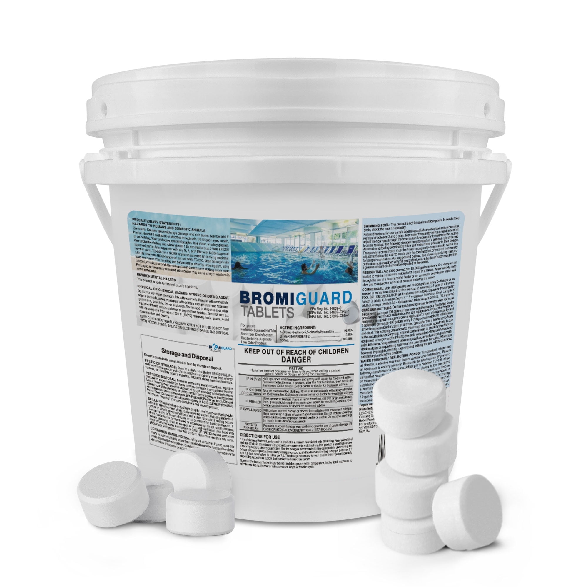 4 LBS 1 inch Bromine Tablet for Spa, Hot Tubs or Swimming Pool ...