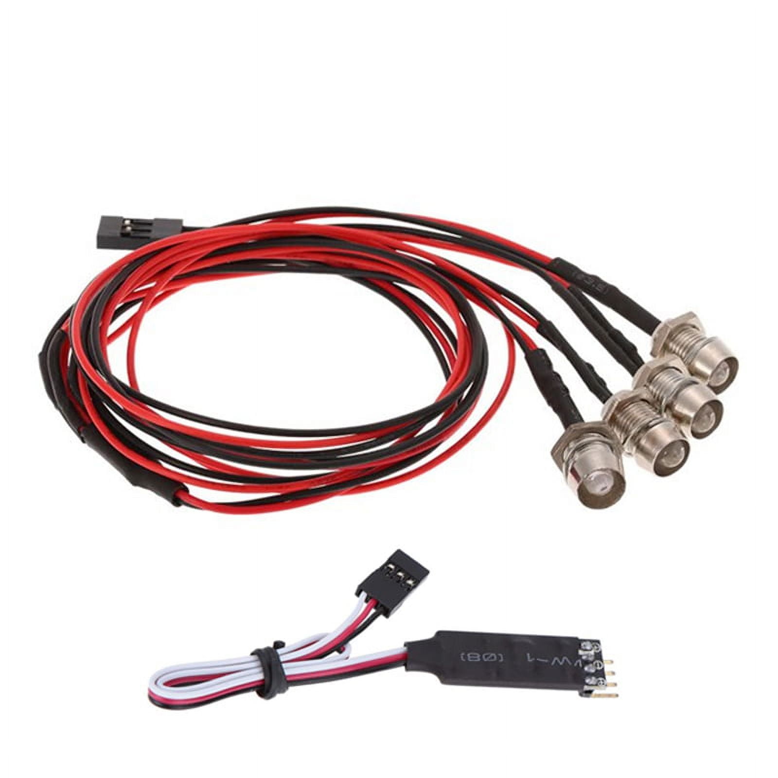 4 LED Light Kit 2 White Red with 3CH Lamp Control Panel for 1/10 1/8 ...