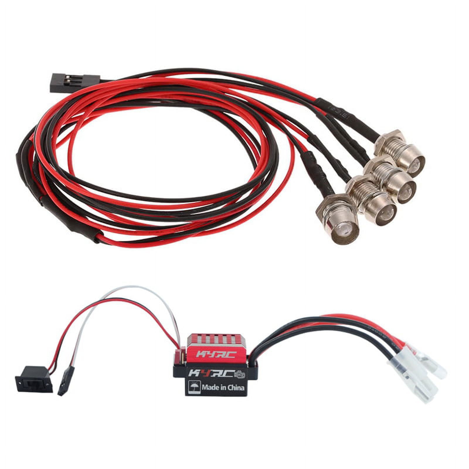 4 LED Lights Kit with 1060 60A Brushed ESC Speed Controller forward ...