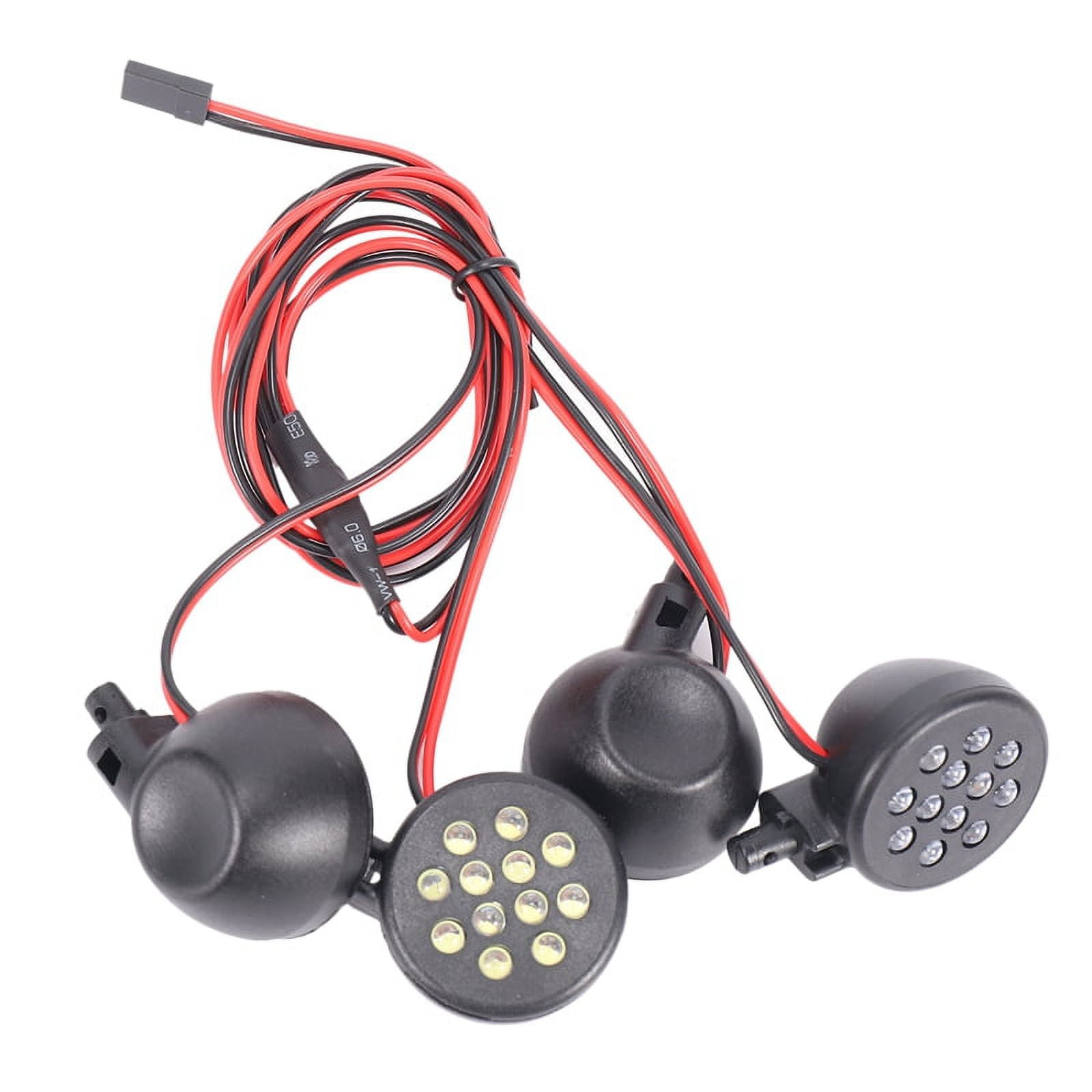 4 LED Lights Receiver Kit Plastic Shell Lotus Headlights for 1/5 BAJA ...