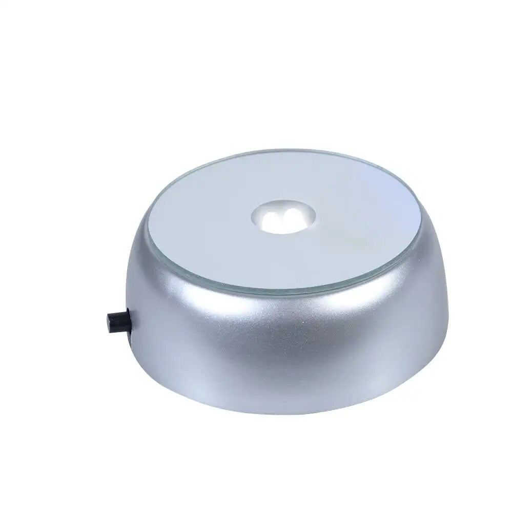 4 LED Luminous Base Light Colorful Round Stand Base for Cocktail ...