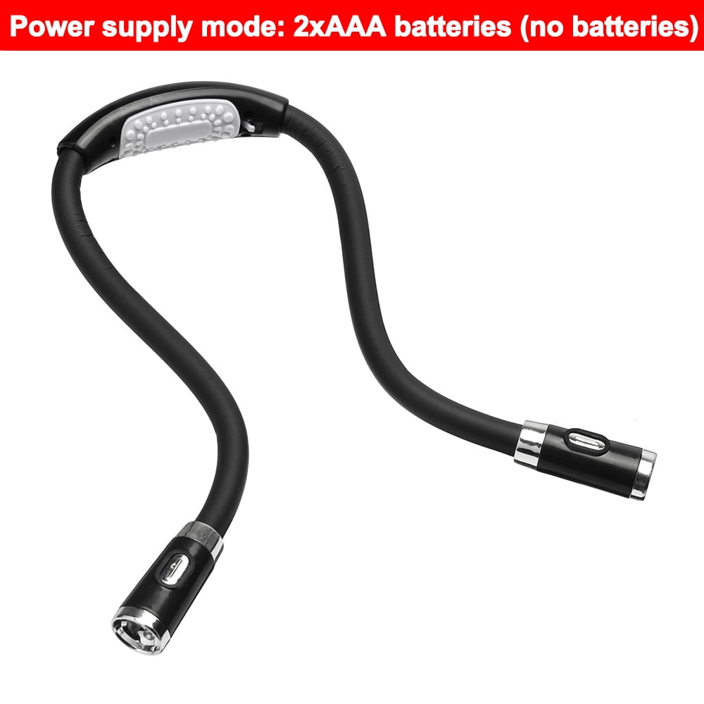 4 LED Neck Reading Light Flexible Handsfree Neck Book Light Hug Reading ...