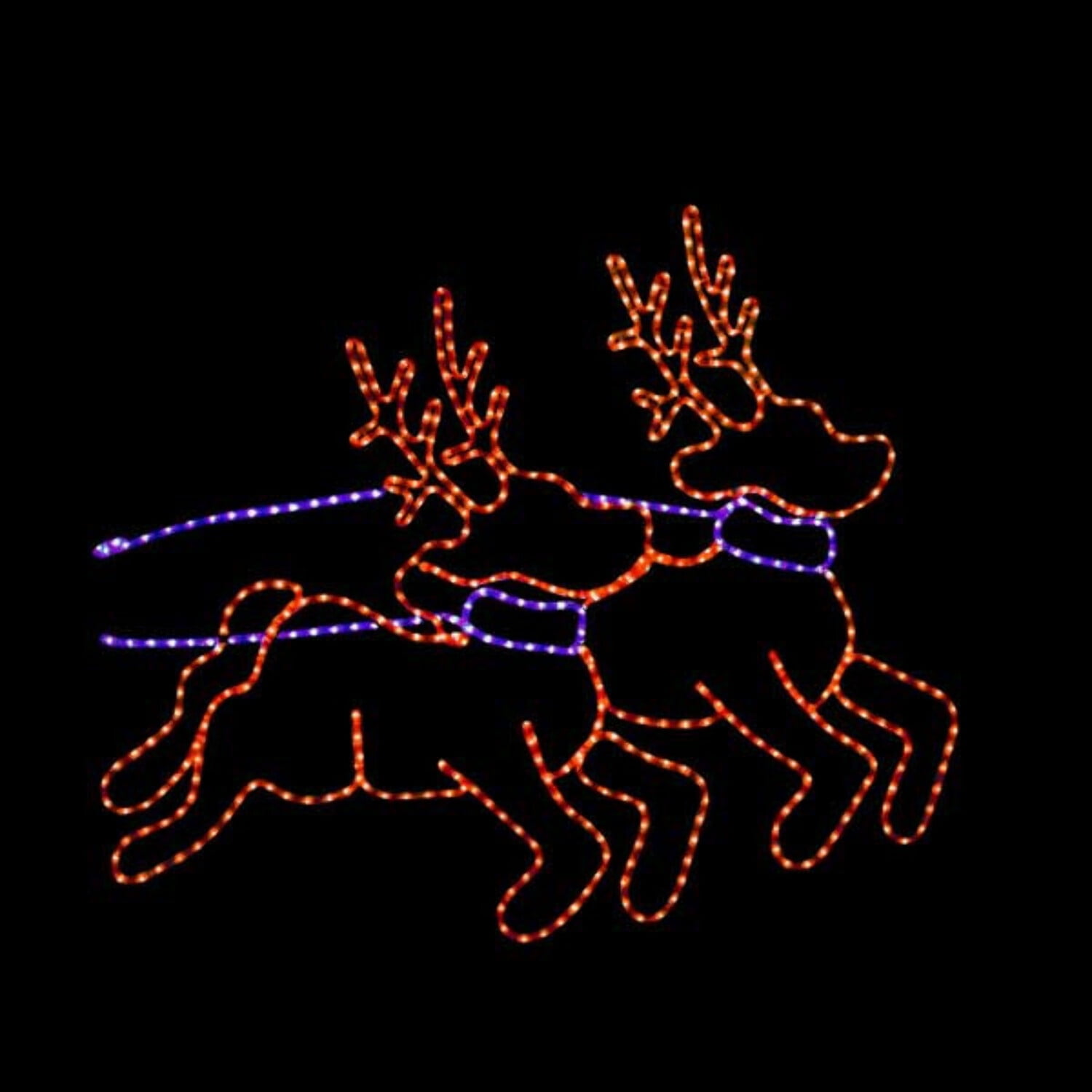 4' LED Rope Light Extra Reindeer Team Silhouette Motif Display ...