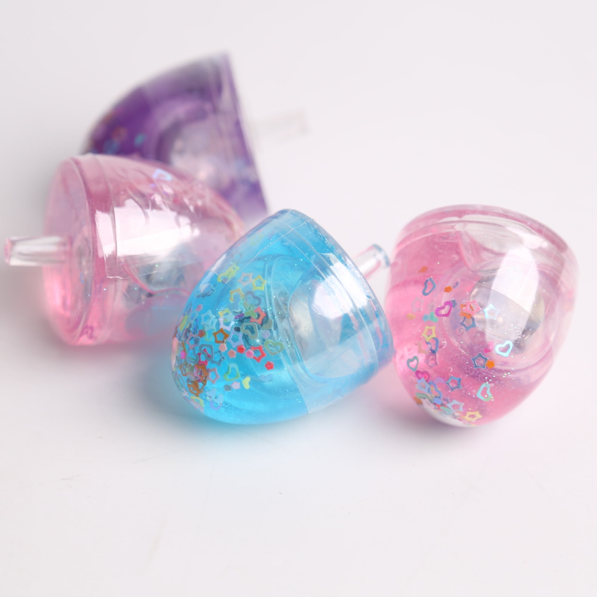 4- LED Slime with Glitter Spin Tops, Way to Celebrate! Party Favors ...