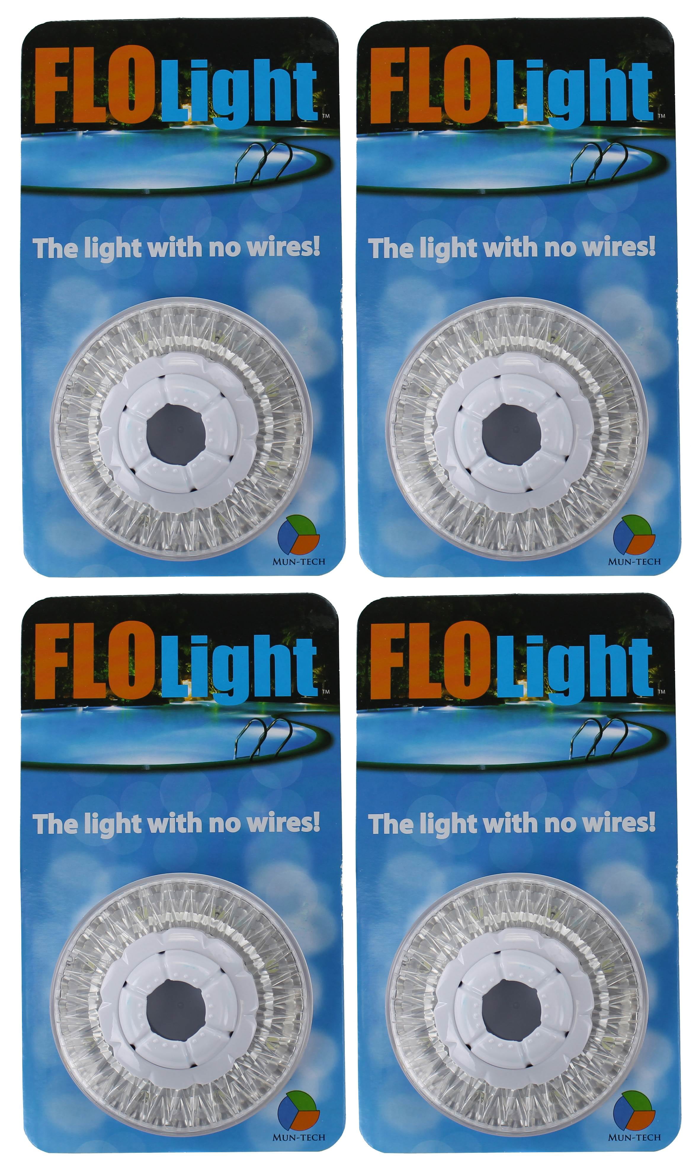4) LED Swimming Above Inground Pool Flo Lights Wireless Universal ...