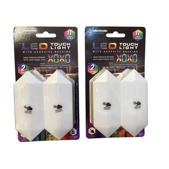 4 LED Touch Lights With Adhesive Backing 11 Color Options New Make ...