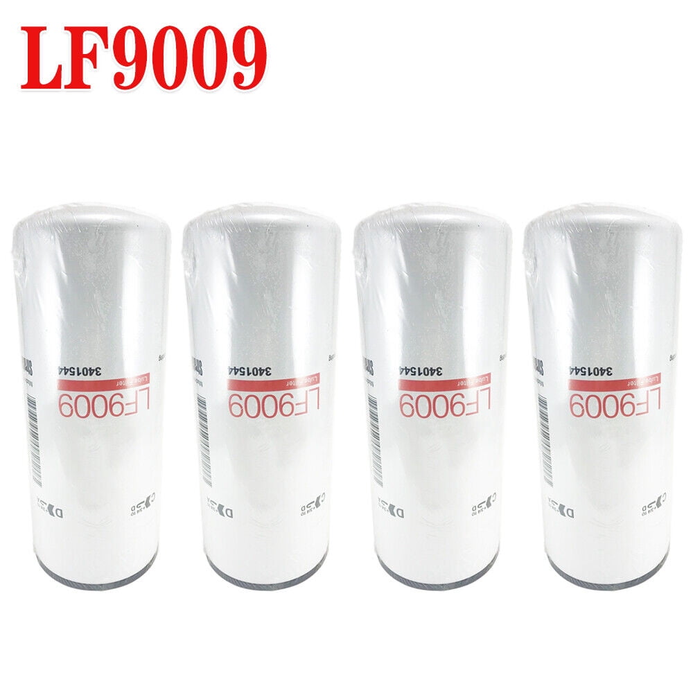 4 LF9009 Engine Oil Filter Fits:Cummins Case John Deer Kobelco Komatsu ...
