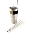 CocoStraw, 4 LONG Stainless Steel Straws, fits 30 oz Yeti Rambler ...