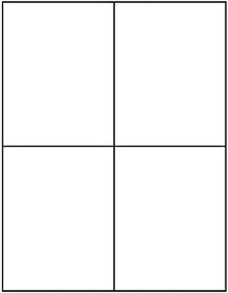 Vine Branch Quarter Sheet Printable Sticky White Shipping Labels, 4 ...