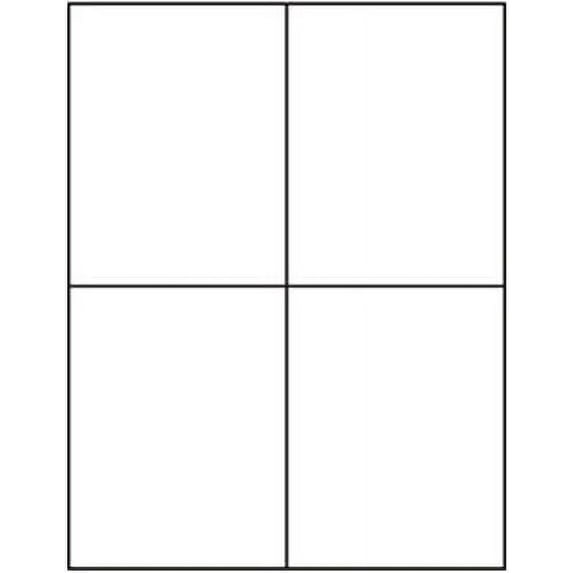 Vine Branch Quarter Sheet Printable Sticky White Shipping Labels, 4 ...