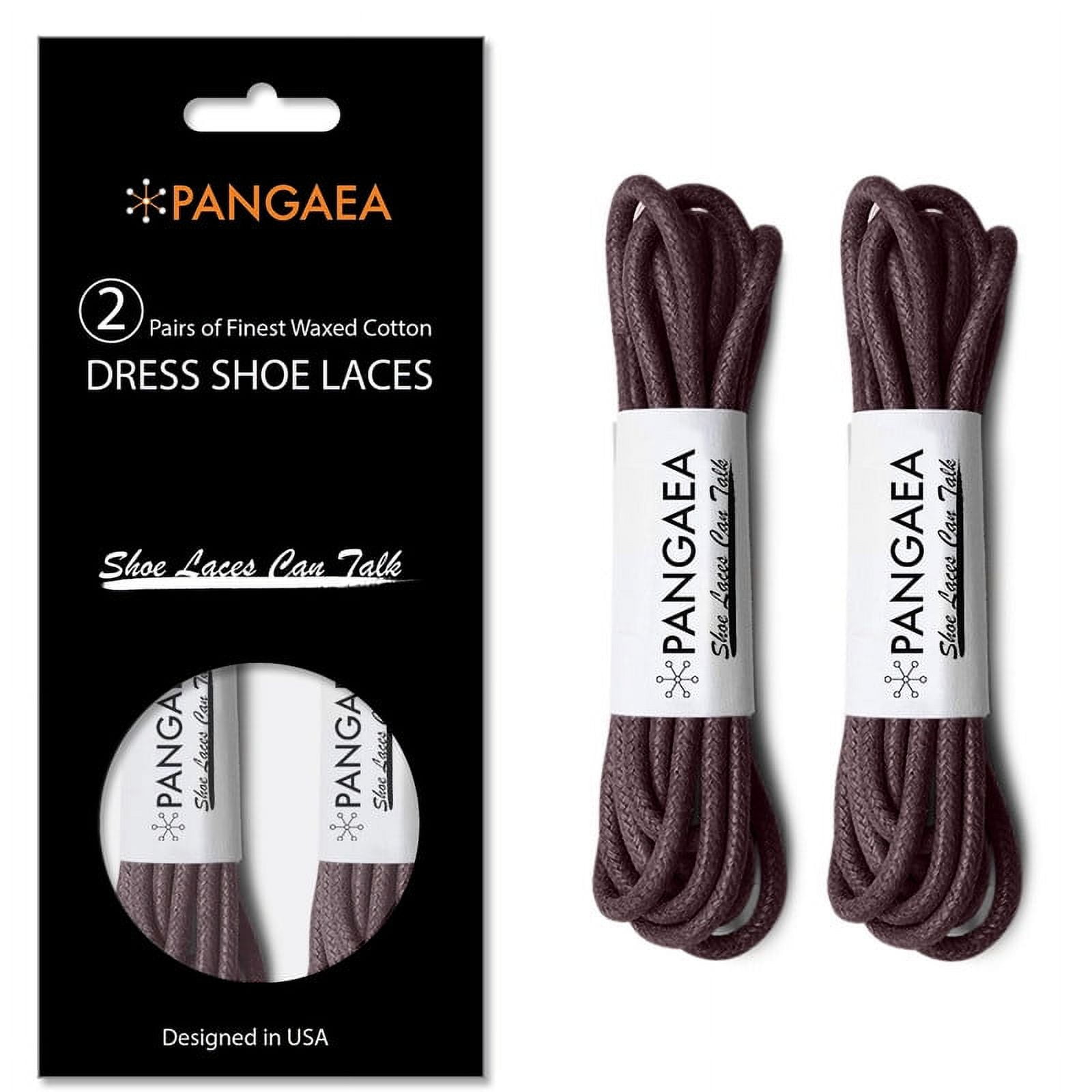 [4 Laces] 2Pair-Pack Waxed Round Oxford Shoe Laces for Dress Shoes ...