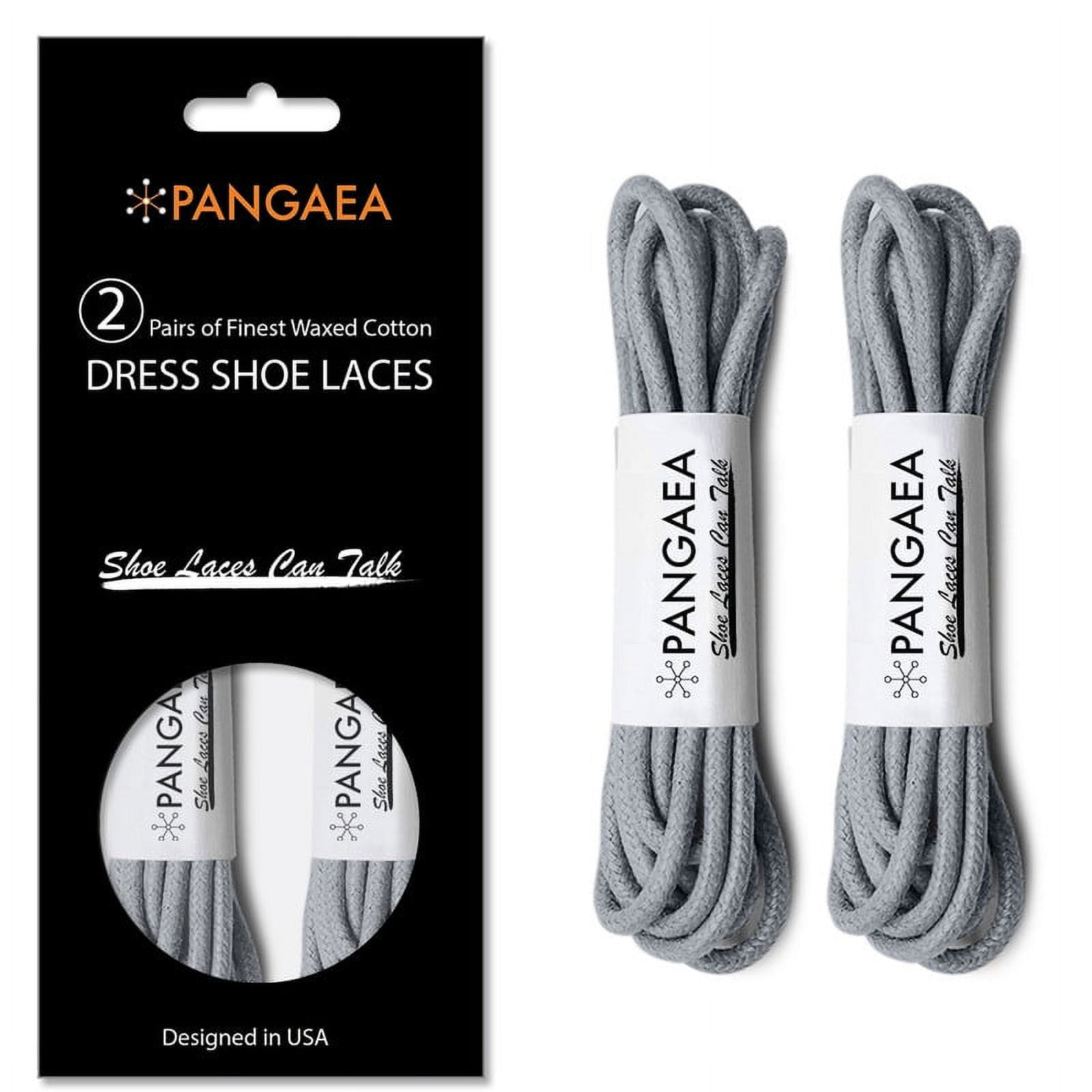 [4 Laces] 2Pair-Pack Waxed Round Oxford Shoe Laces for Dress Shoes ...