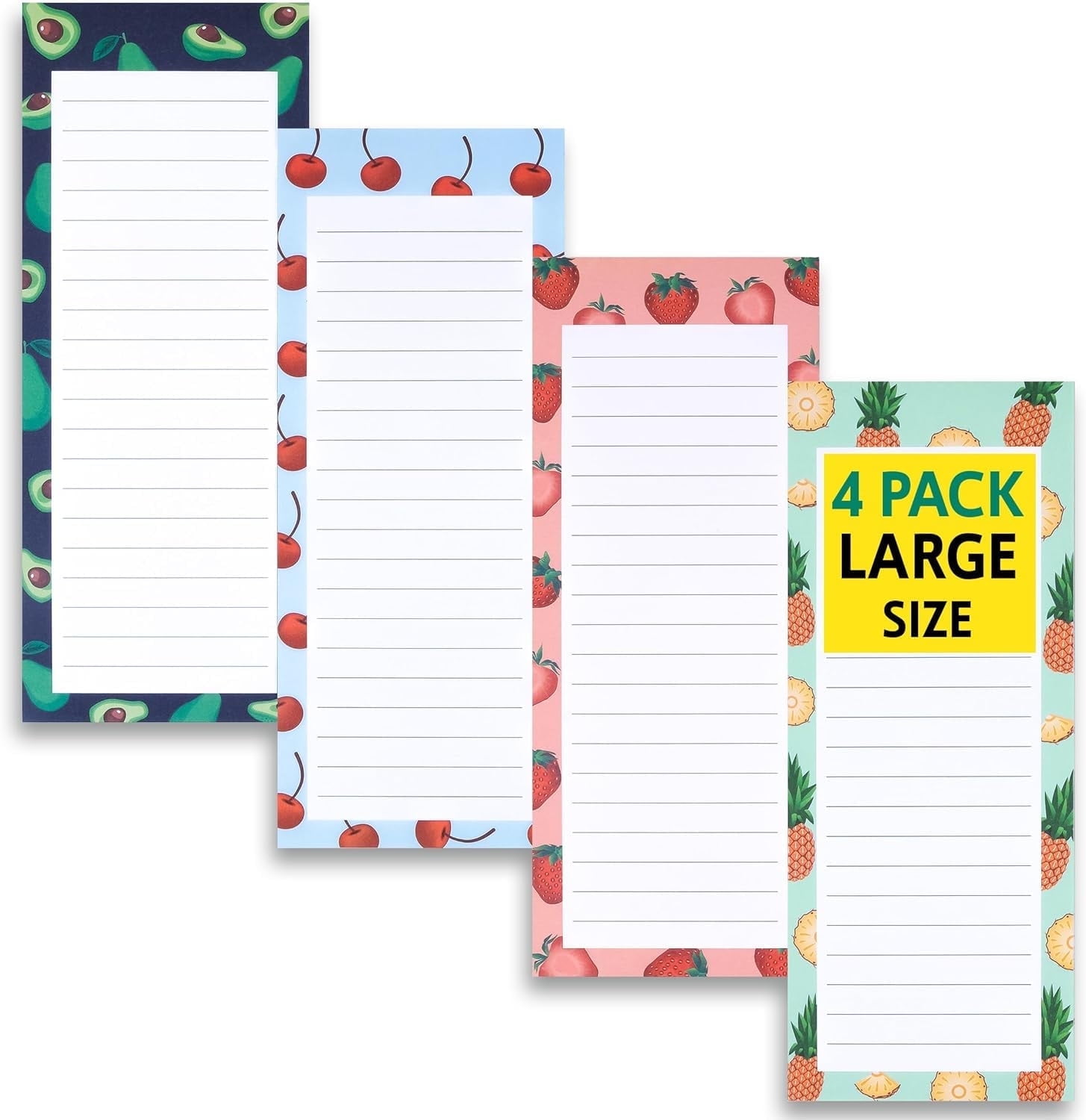 4 Large Magnetic Notepads – Big Notepads for Grocery List, Shopping ...