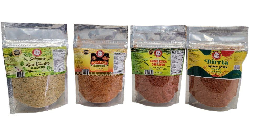 4 Latin Spice Seasoning mix blends, Carne Asada con Limon, Pollo Asado ...