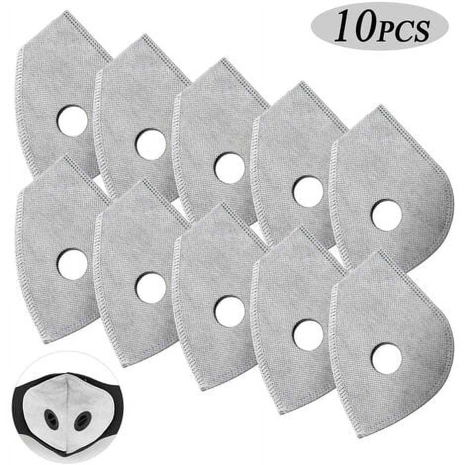 4-Layer Activated Carbon Face Mask Filters, Pack of 10 Outdoor Cycling ...