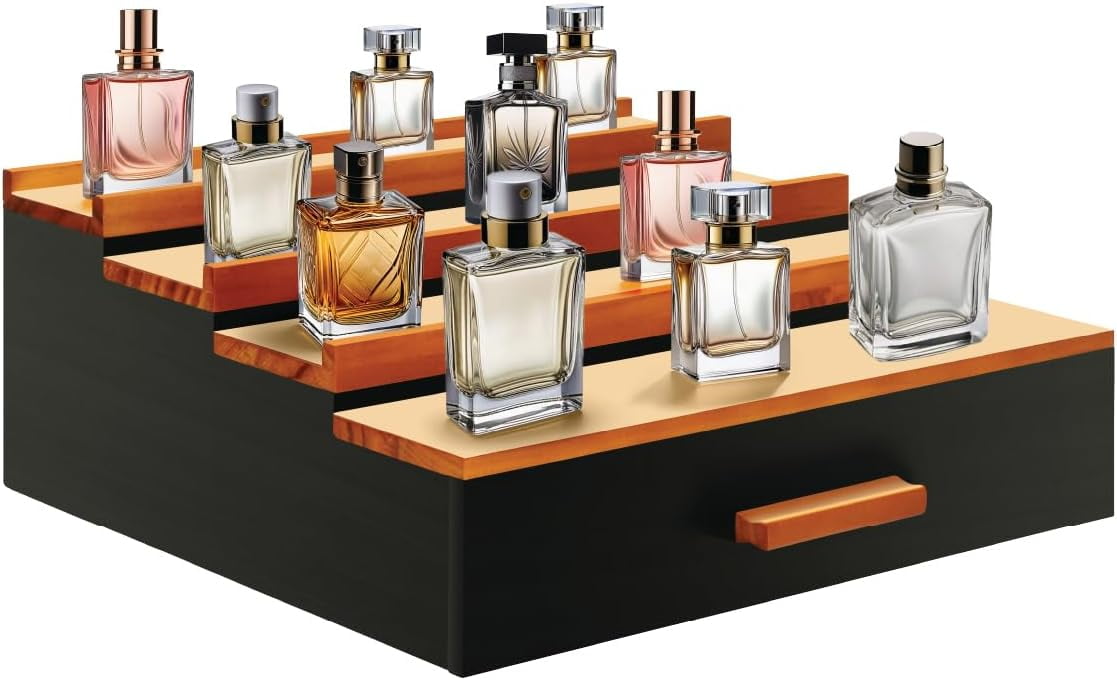 4-Layer Cologne Organizer For Men, Cologne Stand With Hidden ...