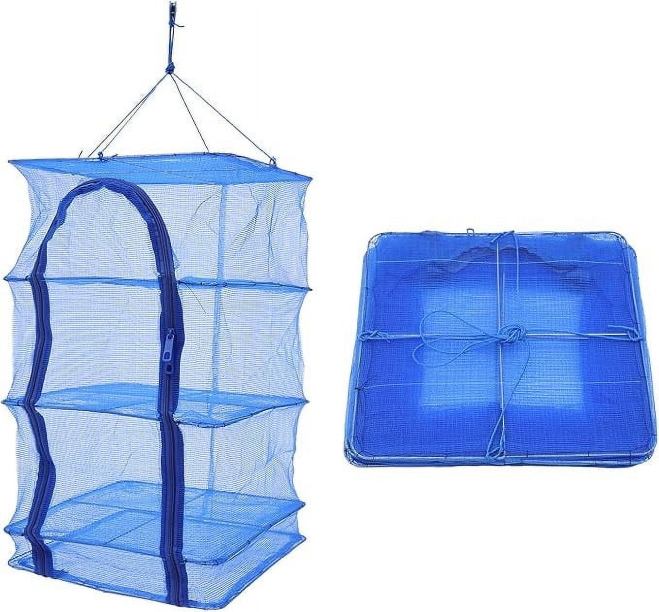 4 Layer Foldable Hanging Drying Net Vegetable Fish Herb Plant Food ...