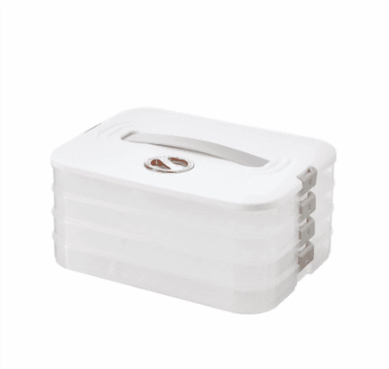 4-Layer Food Storage Container with Lid & Handle – Stackable Dumpling ...