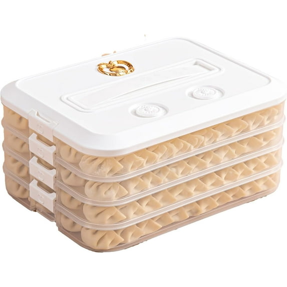 4-Layer Food Storage Containers with Lids,Cookie Storage Containers ...